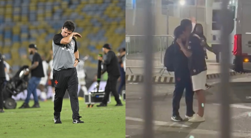 Técnico do Vasco consola filho após derrota para o Corinthians no ...